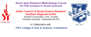 ICSSR Sponsored Seven Days Research Methodology Course For PhD Scholars ...